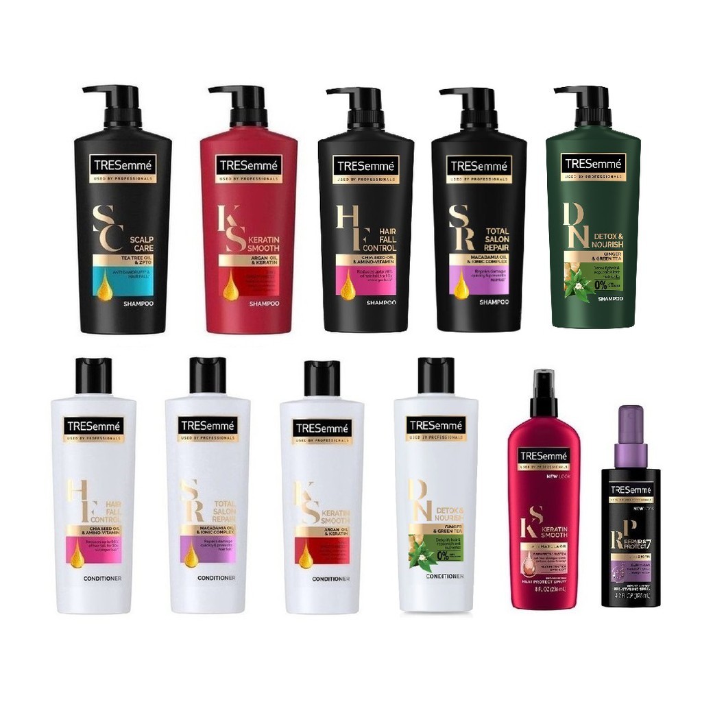 Tresemme HairCare Shampoo & Conditioner Keratin Smooth/Scalp Care/Hair ...