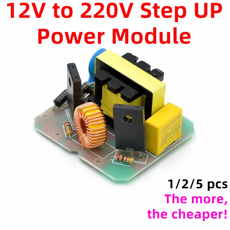 5pcs/1pc 12V to 220V Step UP Power Module 35W DC-AC Boost Inverter Module Dual Channel Inverse ...