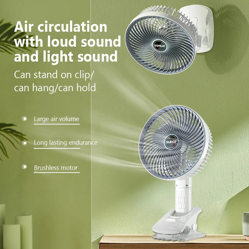 USB Clip Fan Air cooler Electric Fan Desktop ventilador Adjustable ...