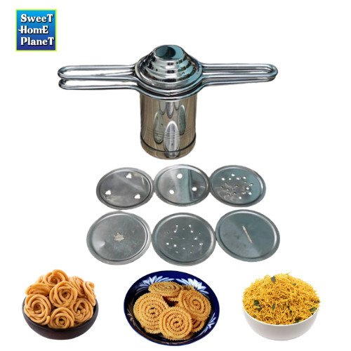 Stainless Steel Royal Murukku Maker With 6 Jali Sev Sancha Machine ...