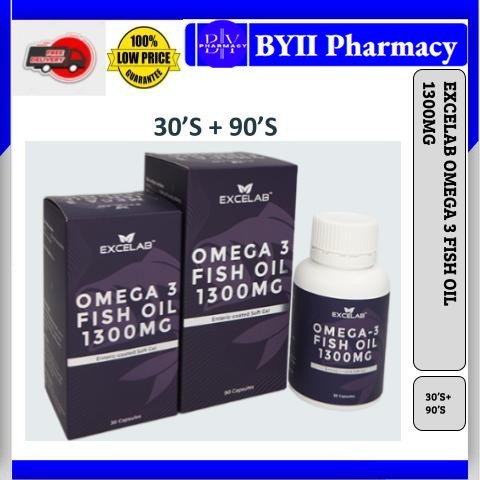 Excelab Omega 3 Fish Oil 1300mg (30's+ 90's) | Shopee Malaysia