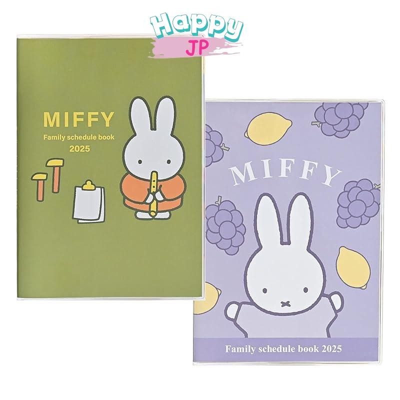 Kutsuwa Diary Miffy Family Diary 2025 B6 Monthly Flute & Fruits MF865A 2024 December Start ...