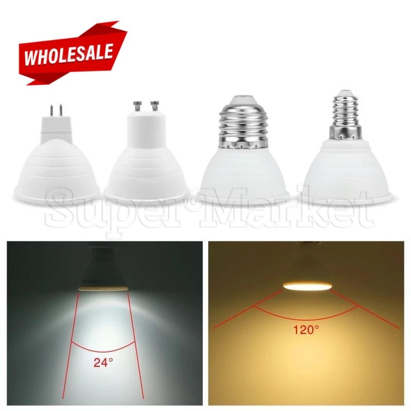 (BC) E27 E14 MR16 GU10 Lampada LED Spotlight Bulbs / 220V-240V 24 degree & 120 degree Bombillas ...