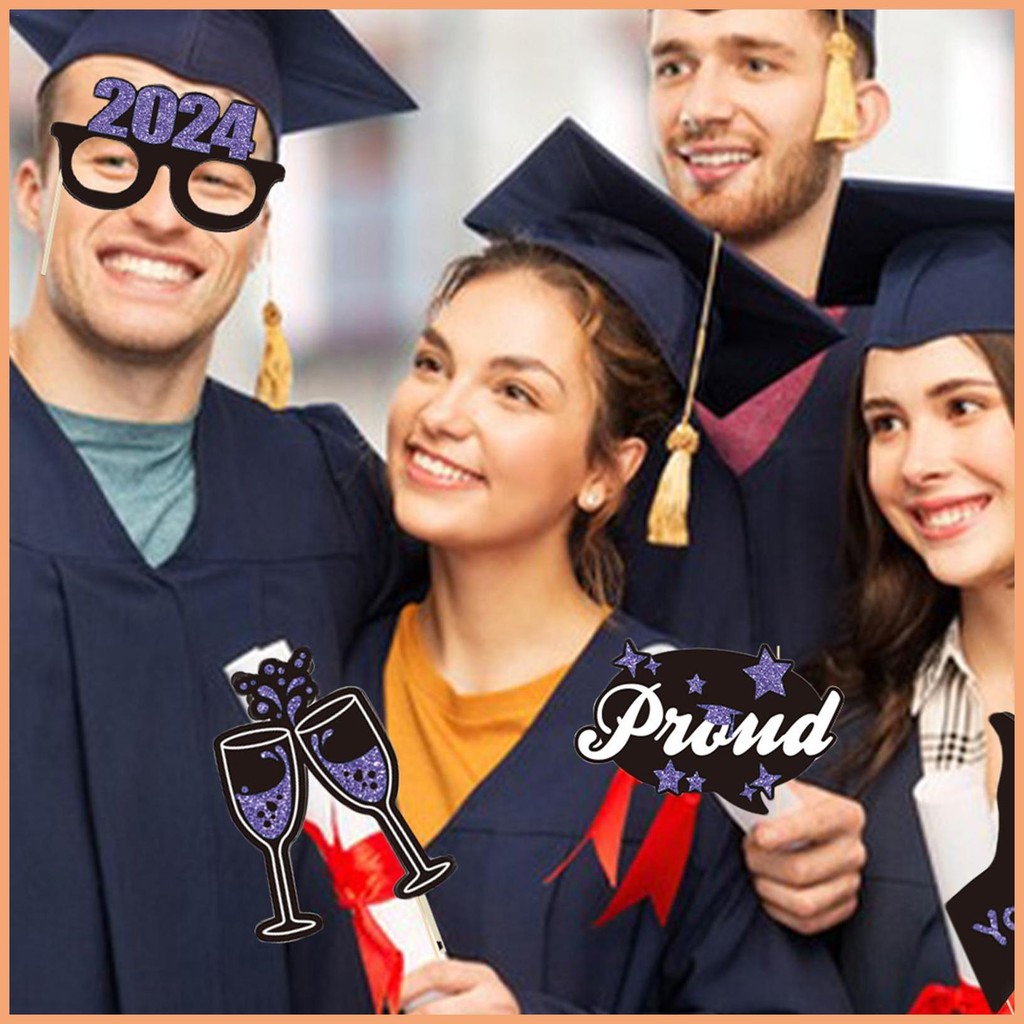 Photo Booth Props Graduation 2024 20pcs Graduation Decorations Props ...