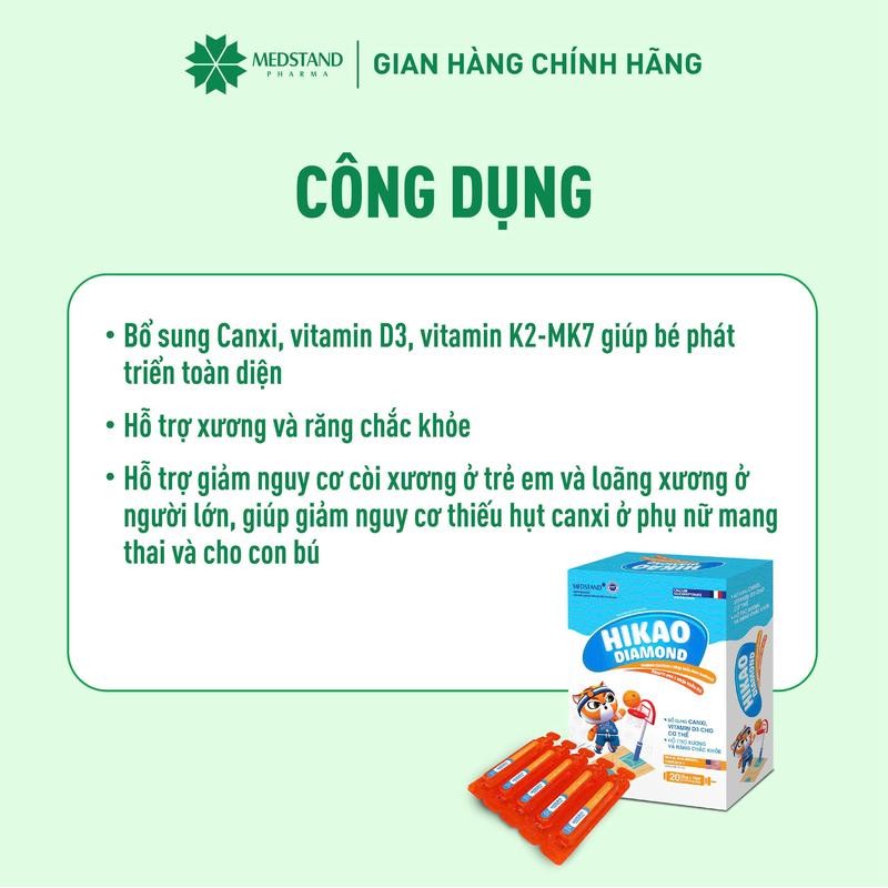 Hikao Diamond supplements calcium and vitamin D3, K2-MK7 for children ...