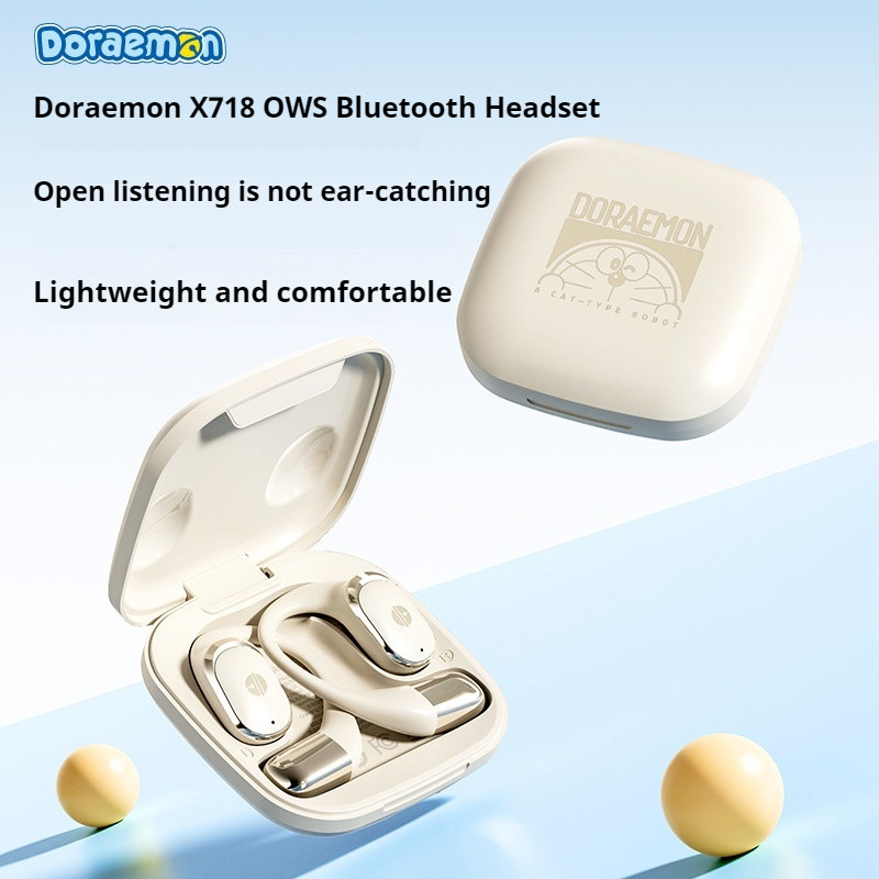 New Doraemon Bluetooth Headset X718 Hanging Ear OWS Bluetooth Headset ...