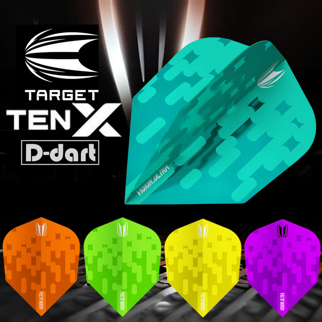 TARGET DARTS FLIGHT- TEN-X ARCADE VISION ULTRA Dart Flights 3Pcs/Pack ...