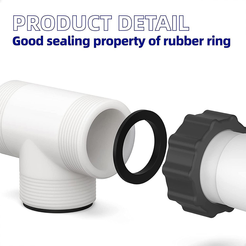 Pool Pump Hose Tee T-Joint Connector with 3 L Rings for Intex Coleman ...