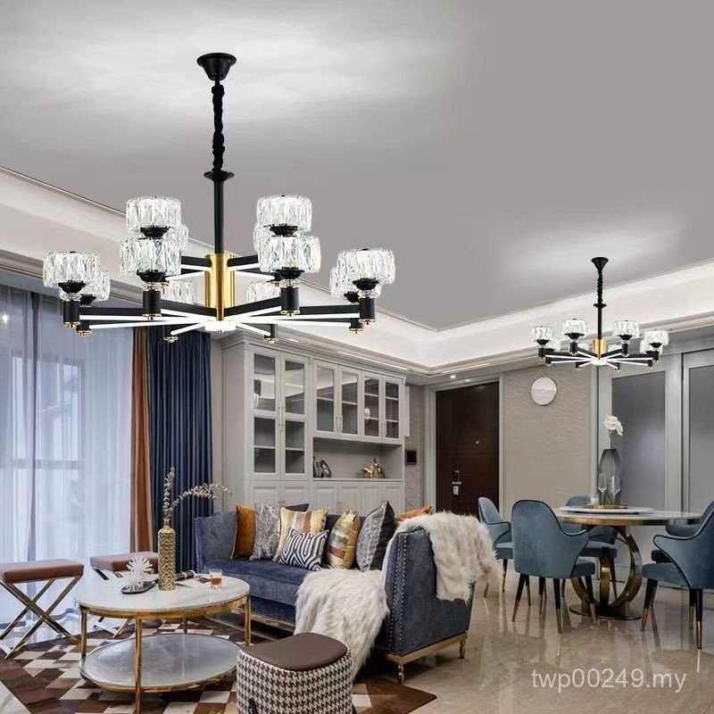 Lampu gantung kristal mewah, moden dan sederhana, lampu restoran bilik ...