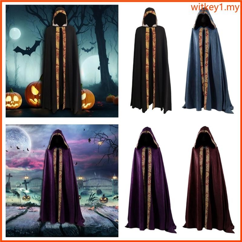 WIT Death Dress up Outfit Hoodied Death Cape Meidieval Cloak Costume ...
