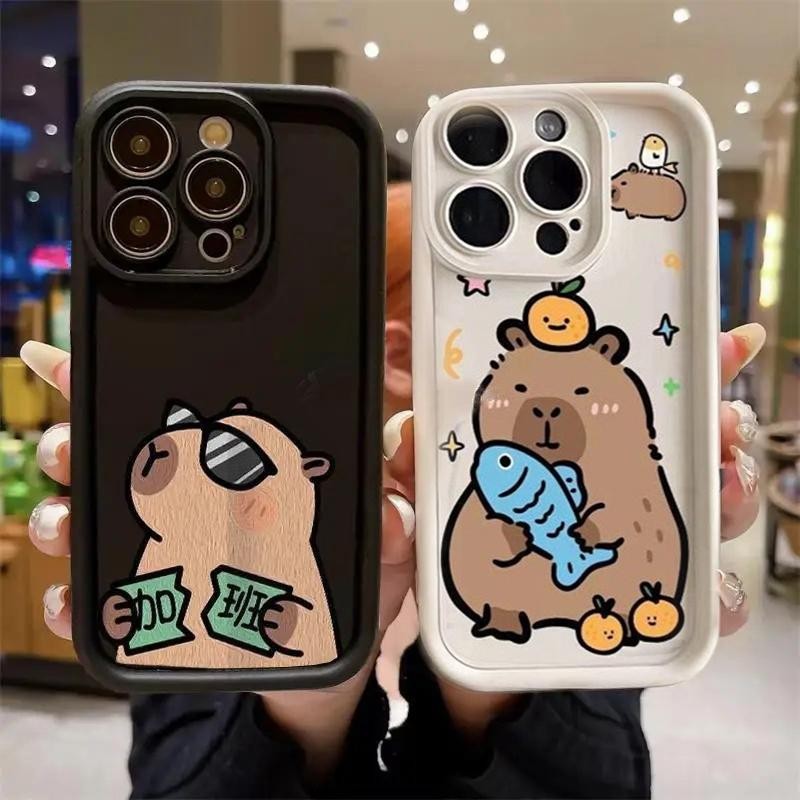 Funny Capybara Sunglasses Shell For IPhone 16 Pro Max 15 13 14 11 12 ...
