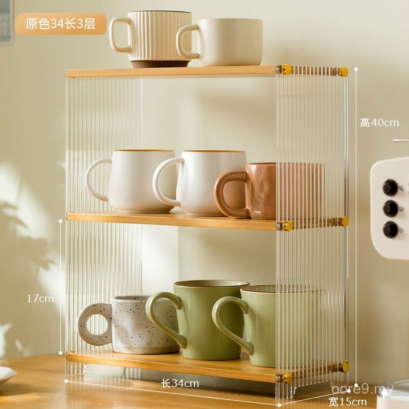 Rak penyimpanan cawan meja makan di kabinet pemegang cawan rak ...
