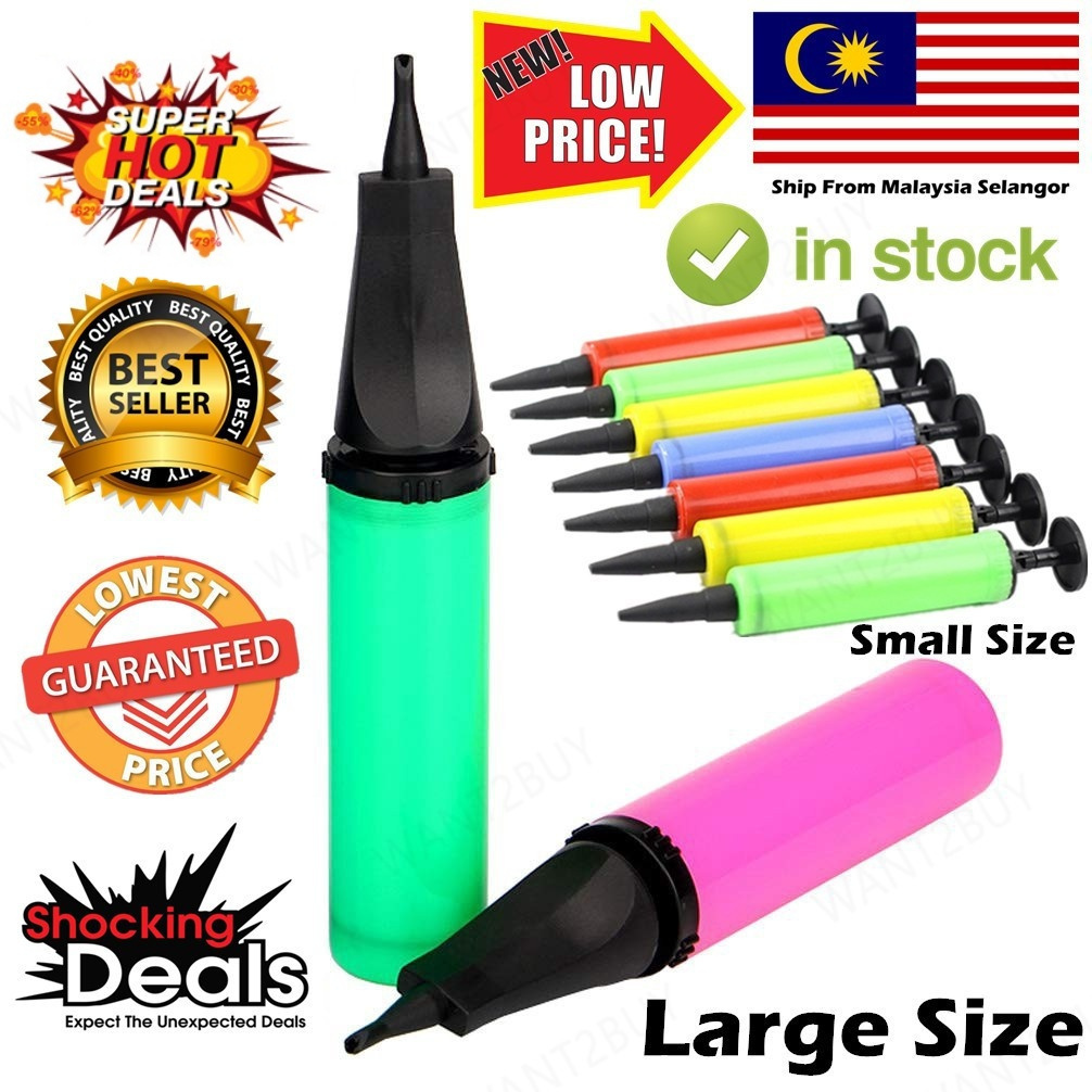 AGM Pam Tangan Belon Balloon Ball Inflator Tools Air Portable Plastic ...