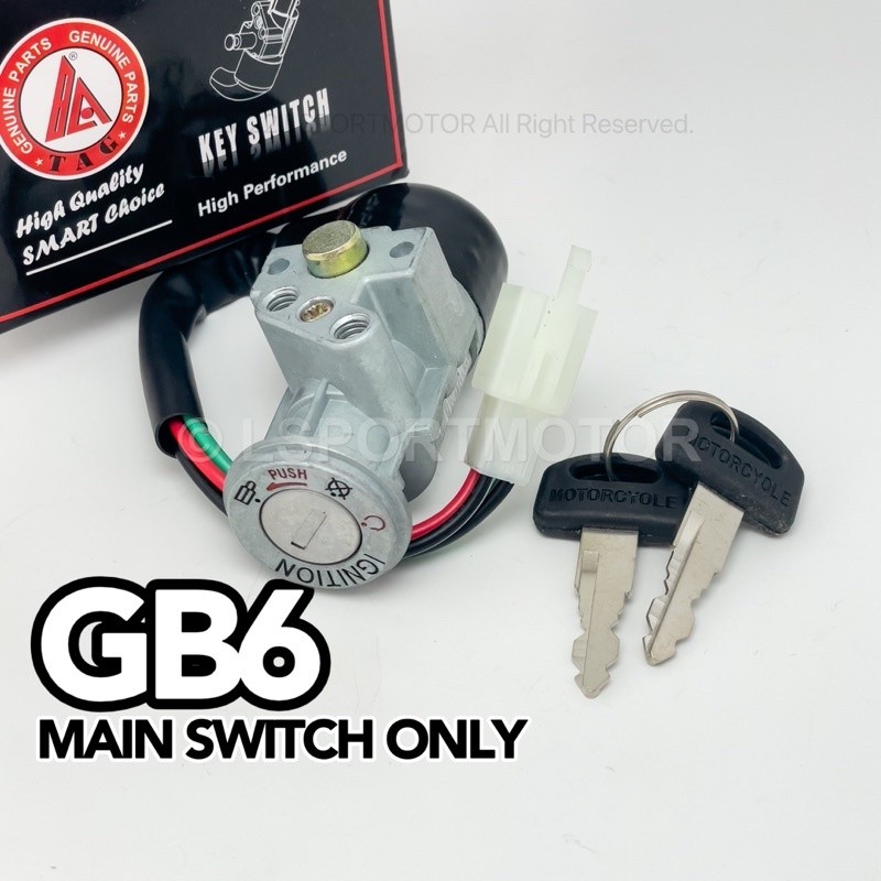 HONDA GB6 (FAME) MAIN SWITCH ONLY (TAG) IGNITION SWITCH KEY LOCK ...