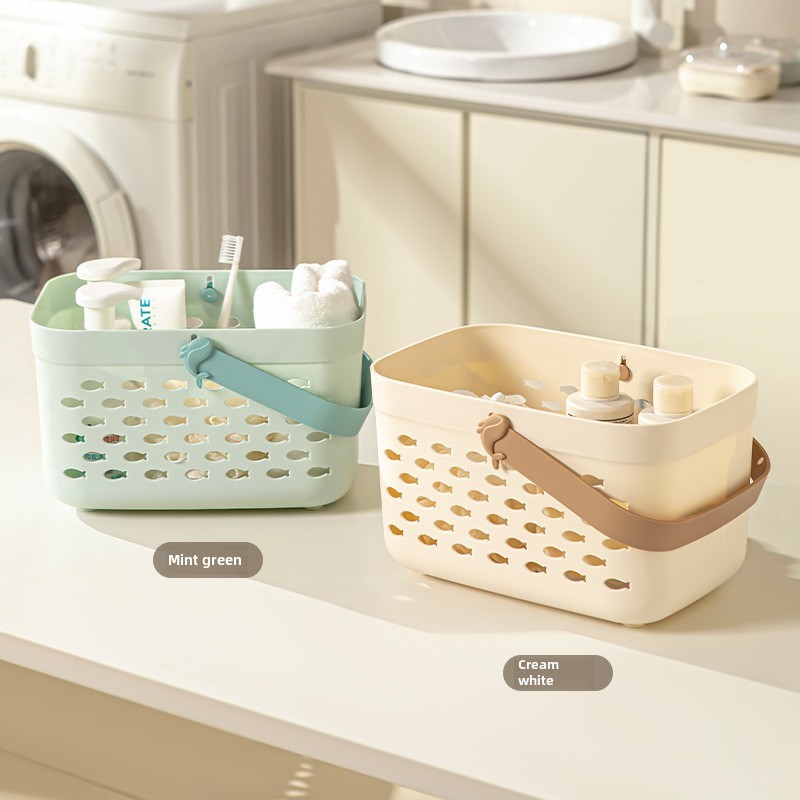 Storage Basket Large Size Drain Water Toiletries Frame Plastic Hollow ...