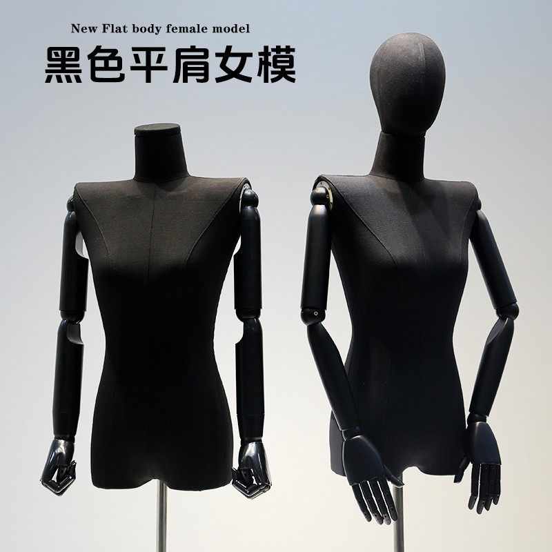 Korean Style Black Square Shoulder Mannequin Women's Clothing Store ...