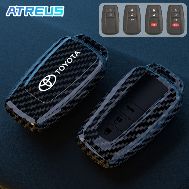 Toyota Carbon Fiber Car Key Case Full Wrap Car Remote Key Case Smart ...