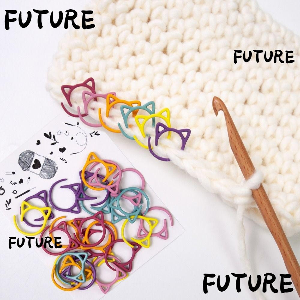 HL-FUTU Metal Knitting Stitch Markers, Sewing Supplies Locking Ring ...