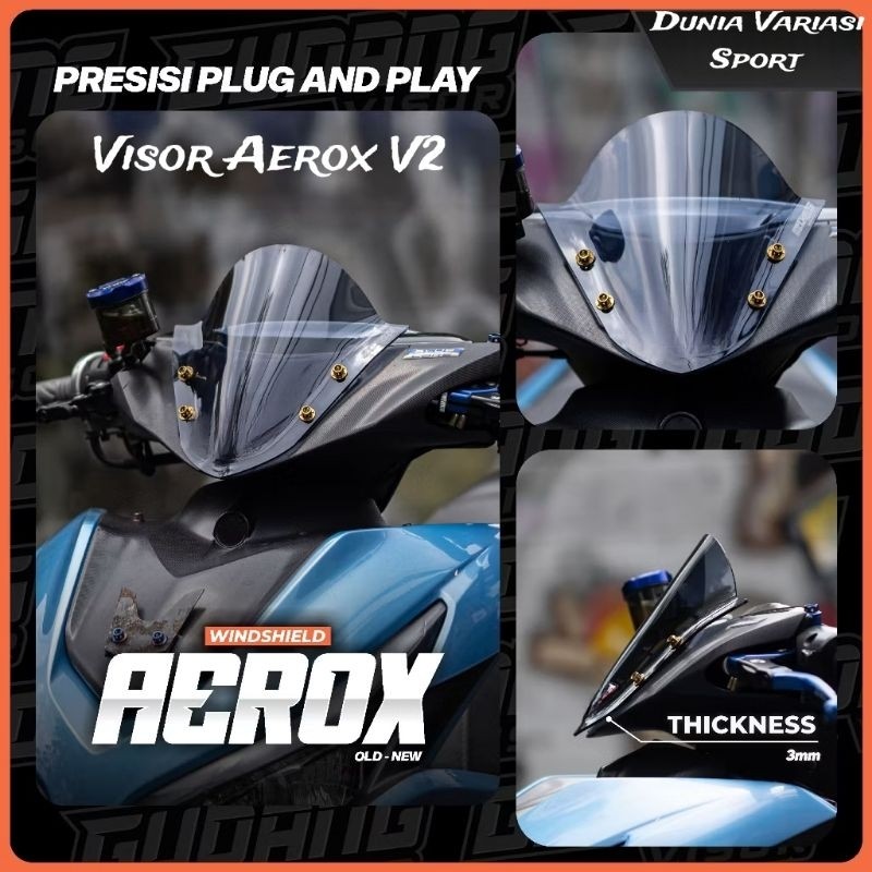 Visor Windshield V2 Jenong Aerox Old New - World of Variations - Cbt ...