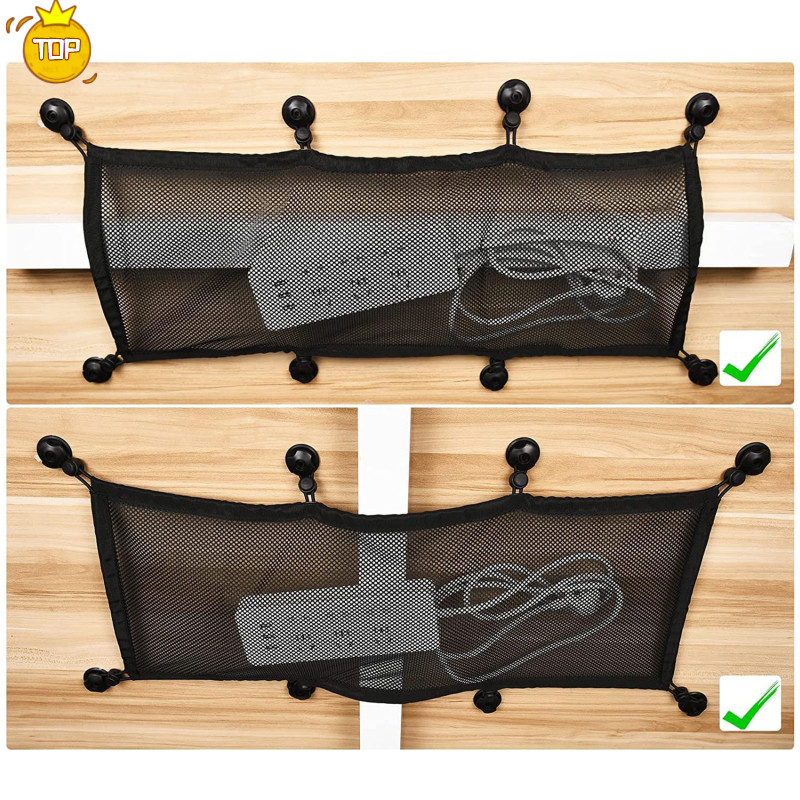 (RSX)Under Desk Cable Management Net Mesh Line Finishing Home Office ...