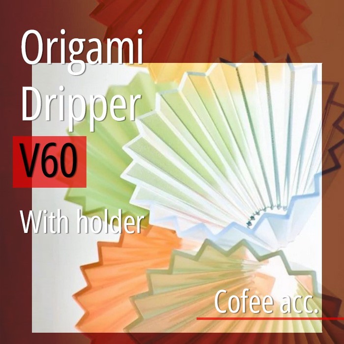 Origami V60 Coffee Dripper WATER w/ BASE Custom Color Barista PETG ...