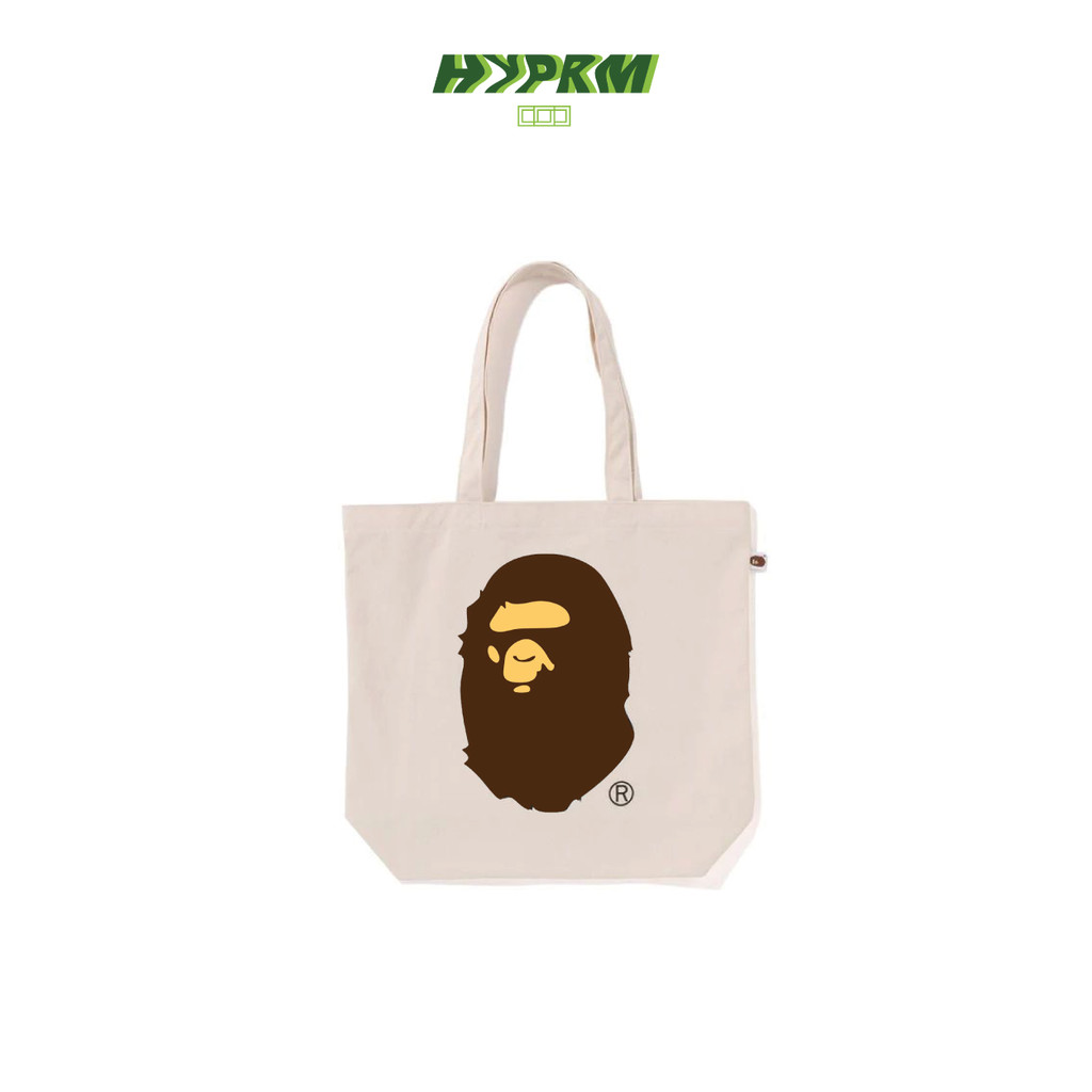 BAPE Big Head Logo Tote Bag | Shopee Malaysia
