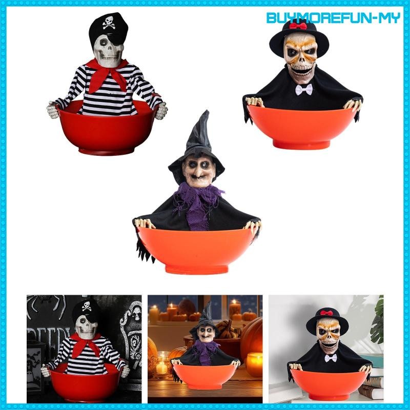 [BuymorefunMY] Halloween Candy Bowl,Screaming Candy Holder,Table ...