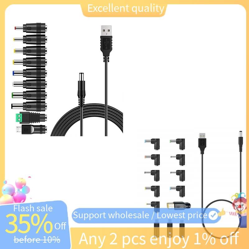 USB To DC Power Cable Universal USB To DC Jack Charging Cable Power ...