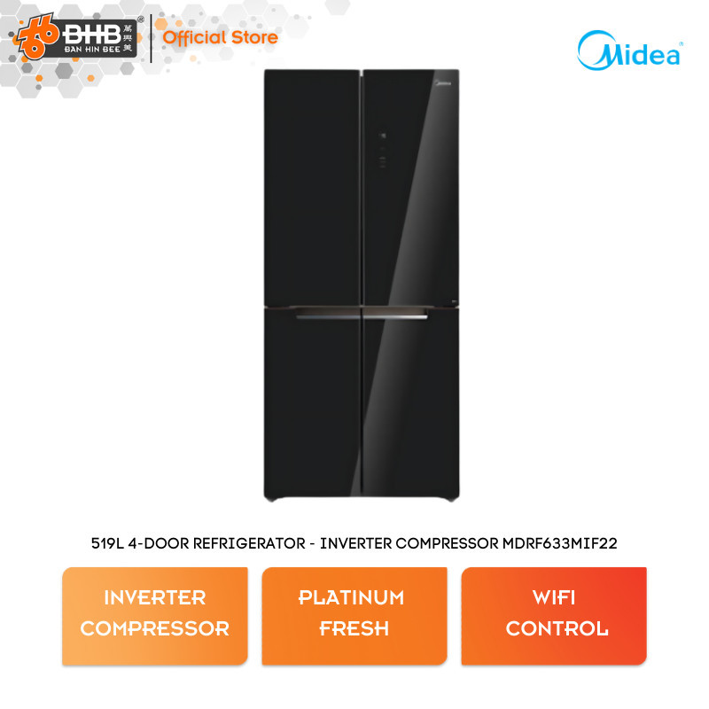 Midea 4 Door Refrigerator MDRF633MIF22 519 Litre Capacity Inverter ...