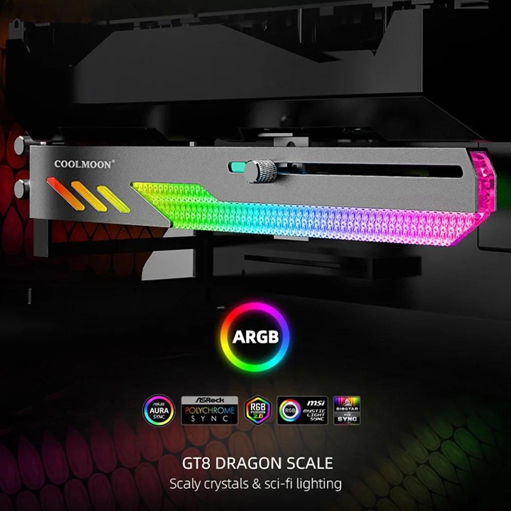 Customized Video Card Stand GT8 Horizontal Graphics Card Bracket 5V ...