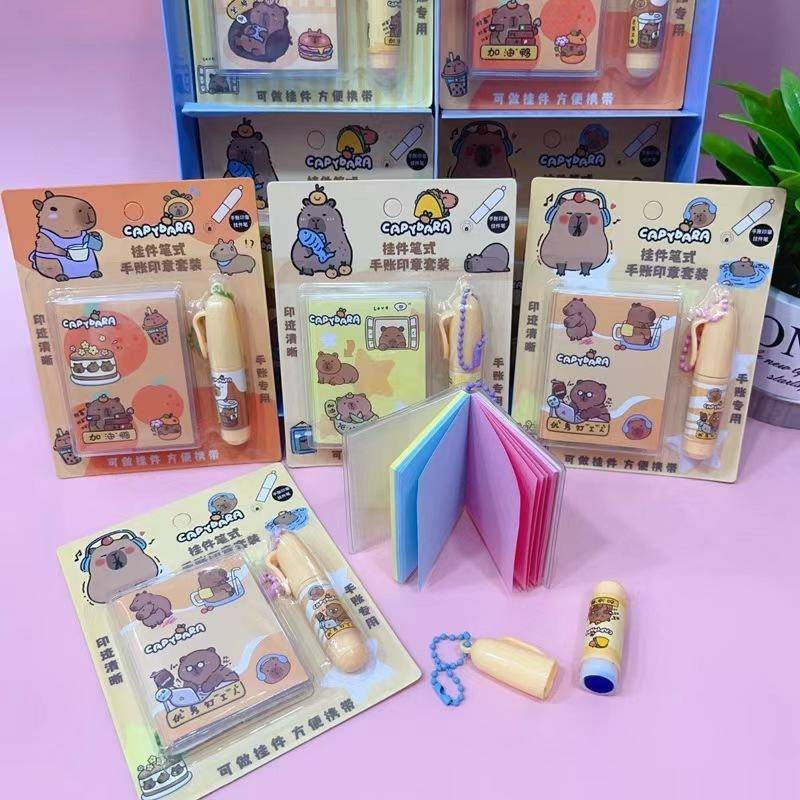 Capybara Kawaii A7 Notebooks Cartoon Anime Notepads With Pen Shape ...
