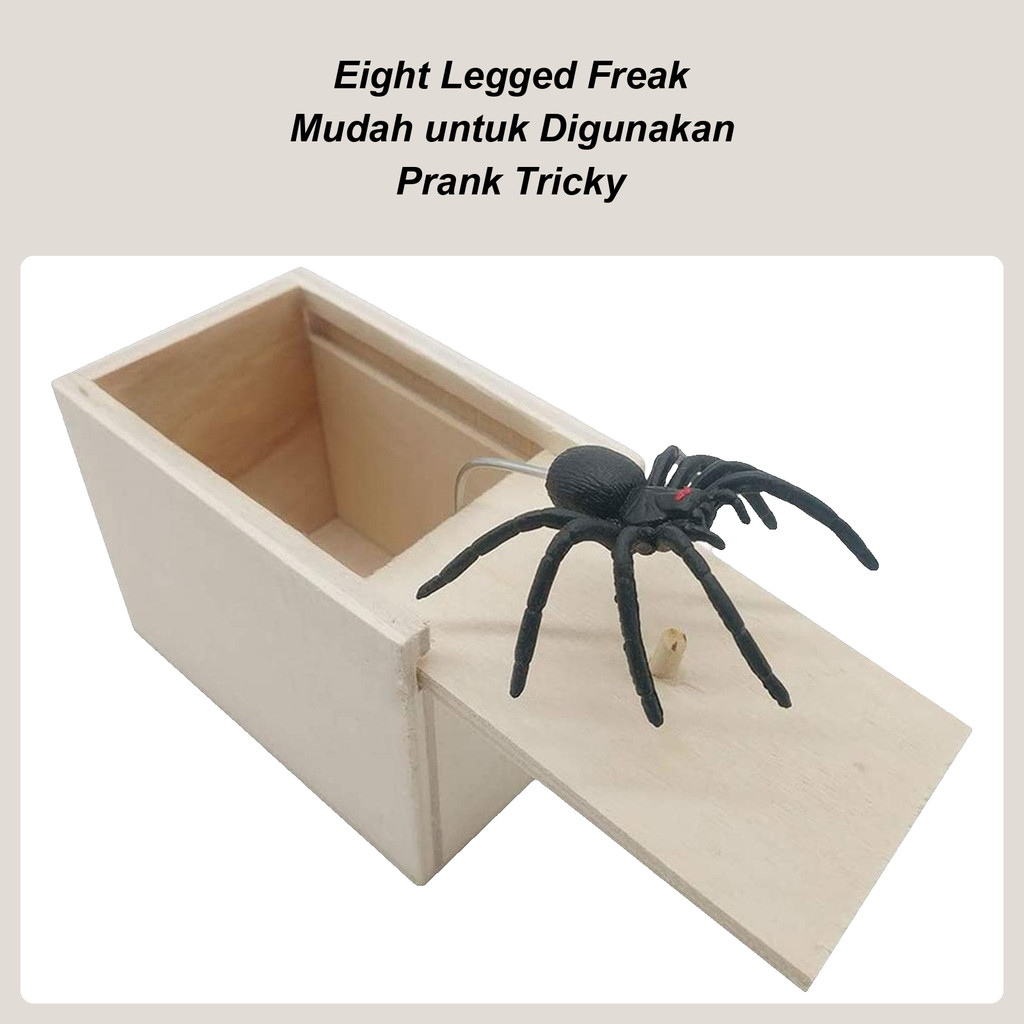 Realistic Rubber Spider Prank Box Handcrafted Wooden Surprise Gift ...