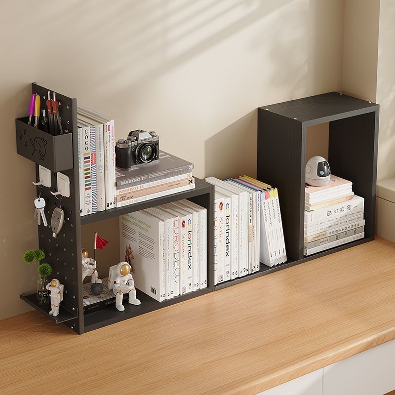 Retractable Desktop Bookshelf Hole Board Desk Storage Simple Backing to ...