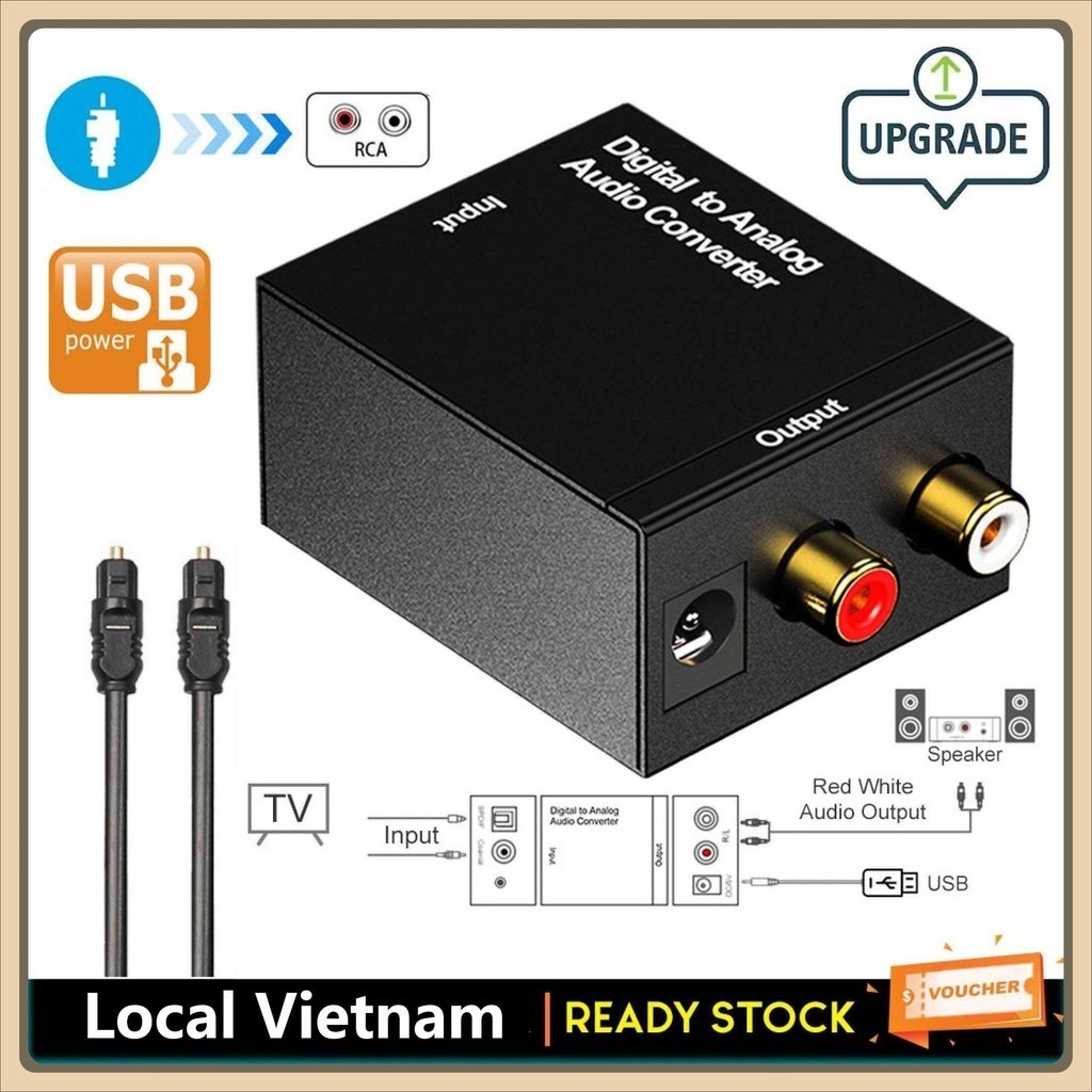 Optical to Audio AV R/L 3.5mm Port Adapter Supports High Quality TV ...