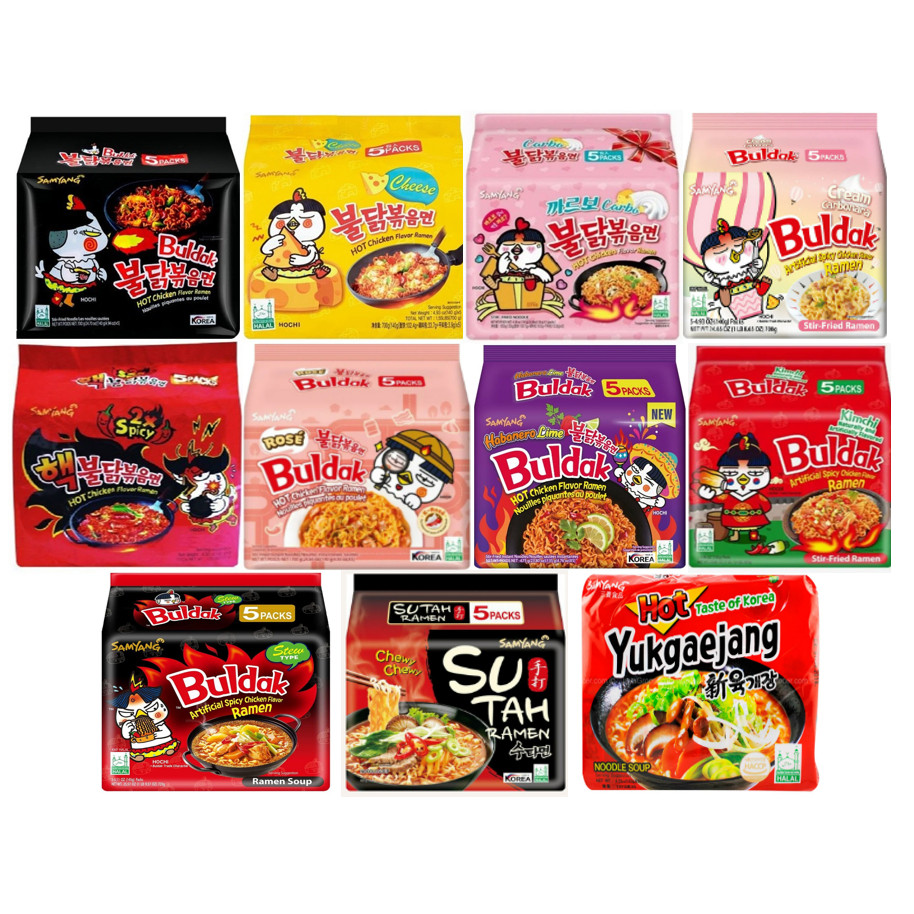 Samyang Buldak Hot Chicken Flavour Ramen Paket (Hitam/ Carbonara/ Cream ...