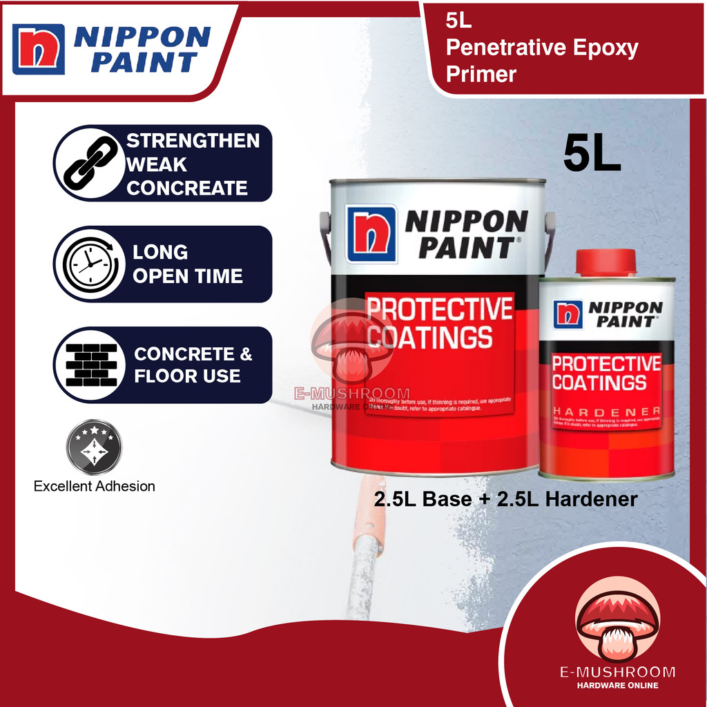 5L Nippon Paint Penetrative Epoxy Primer For Concrete Surface | Shopee Malaysia