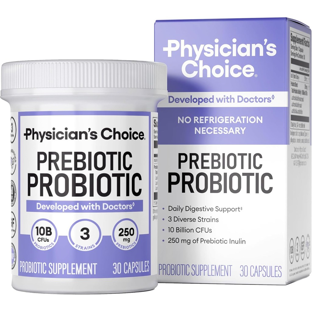 Physician's CHOICE Prebiotic-Probiotic - Multi-Strain Probiotics ...