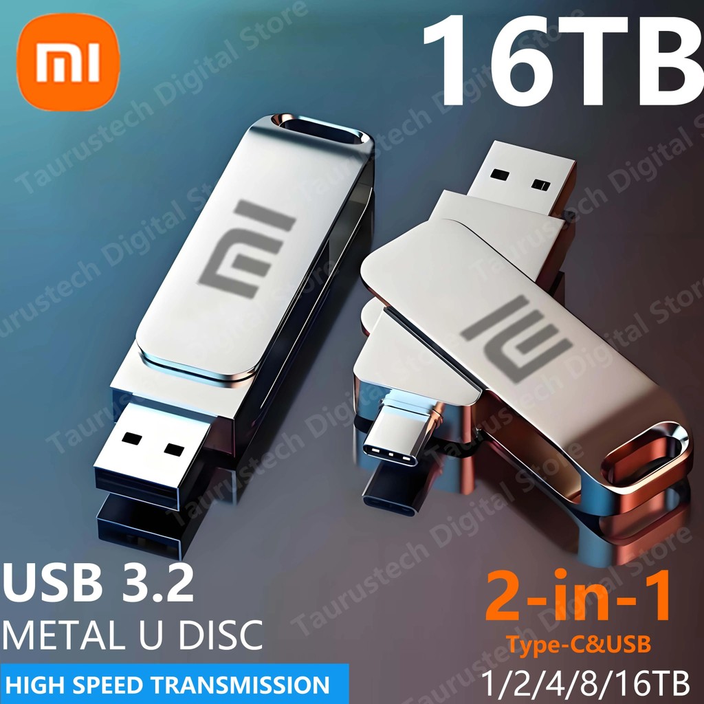 16TB USB Flash Drive USB 3.2 Memories Type-c 2-In-1 8TB 16TB OTG ...