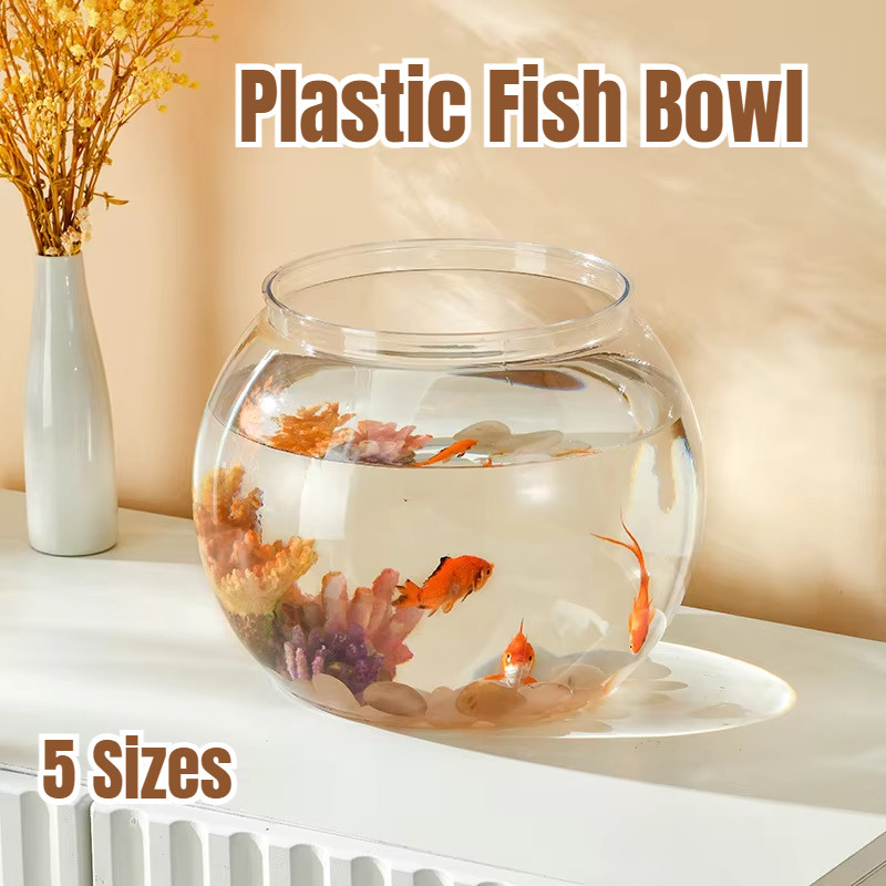 Fish Bowl Plastic Aquarium Bowl Good View creative Plastic Clear ...