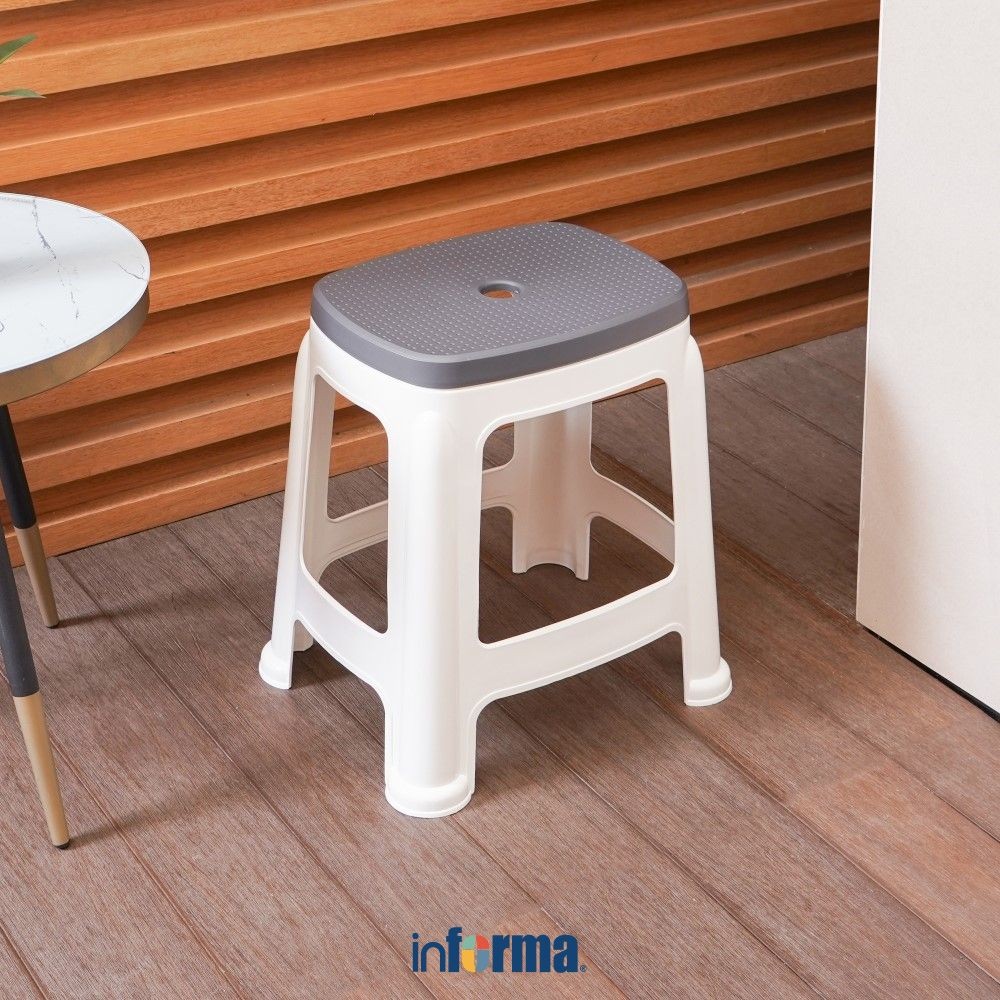 Informa Palmer Bench - Grey/ White Multipurpose Stool Cafe Restaurant ...