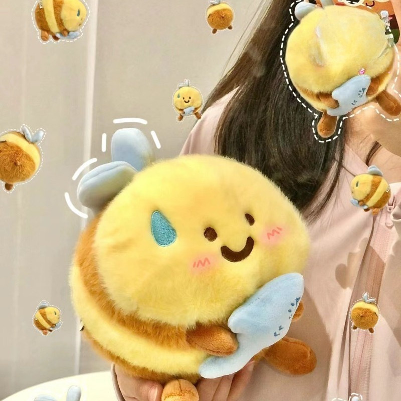 Shark Bee Plush Doll Kawaii Bee Shark Teddy Bear Plushie Toy Soft ...
