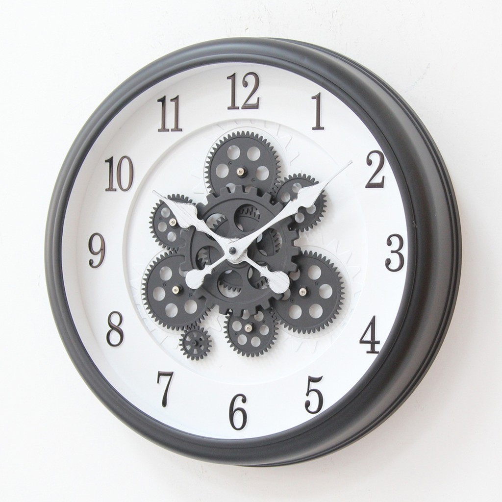 🍇 Jam Dinding Besi Clock Gear Design Roman Numeric Designs Wall Clocks ...