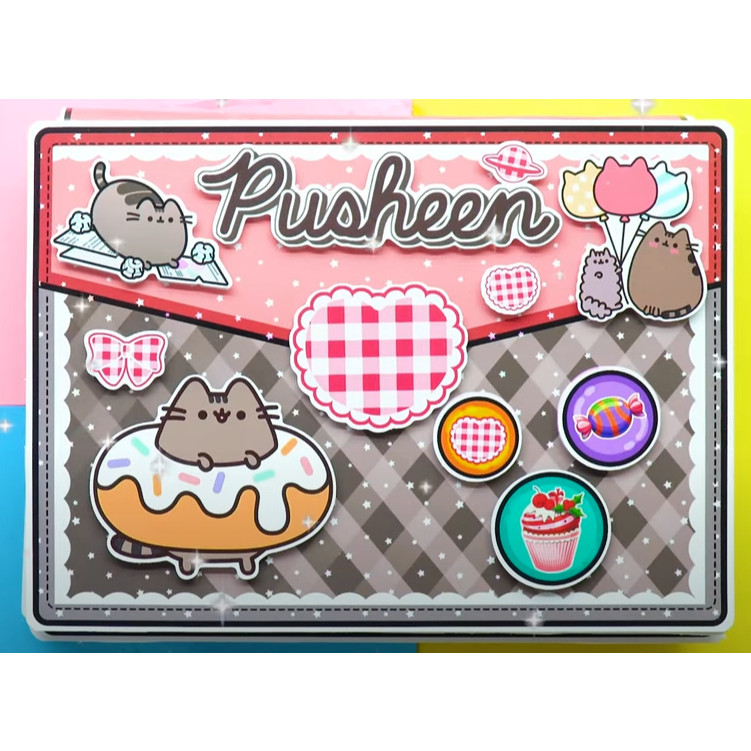 Laminated Pusheen Cat Quiet Book - Bussy Book Paper Dolls House ...