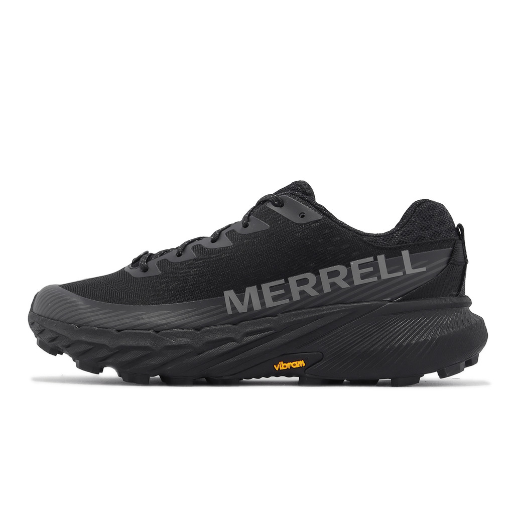 Merrell Outdoor Shoes Agility Peak 5 All Black Gold Outsole Functional ...