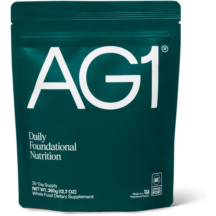 AG1 Greens Powder Refill Pouch – 75 Vitamins, Multivitamin & Probiotic ...