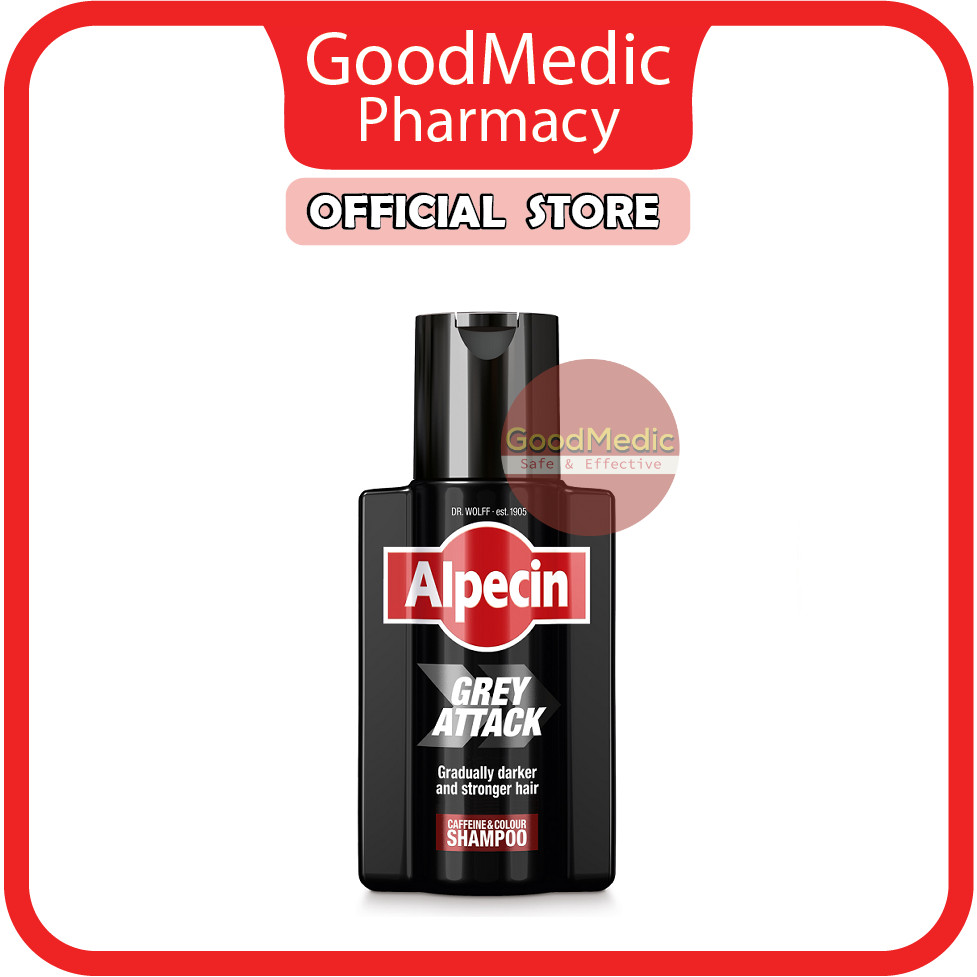 Alpecin Grey Attack Shampoo 200ml - Gradually darken and strengthens ...