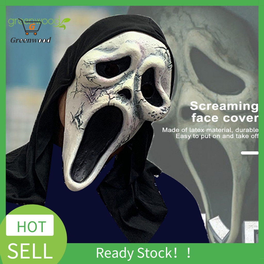 GRE Scream Masque for Halloween Parties Terrifying Skull Headgear for ...