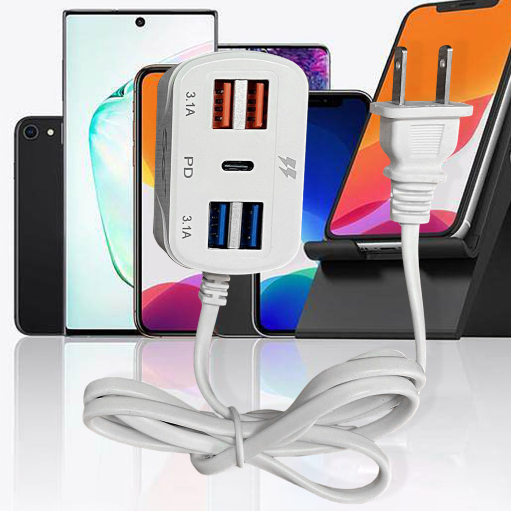 RC-Universal Charger 4-Port USB PD Type-C Fast Charging Stable Output ...