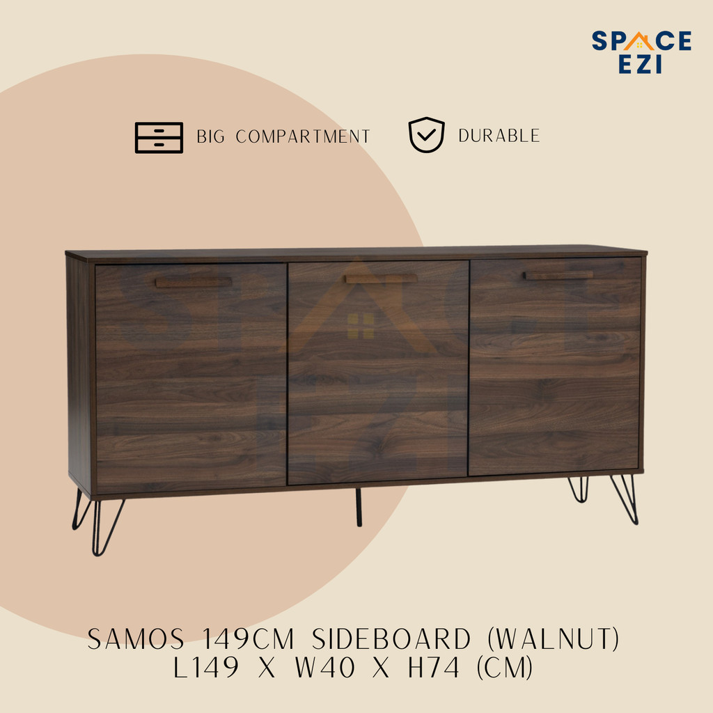 Space Ezi Samos 149CM Multipurpose Sideboard Cabinet / Display Cabinet ...