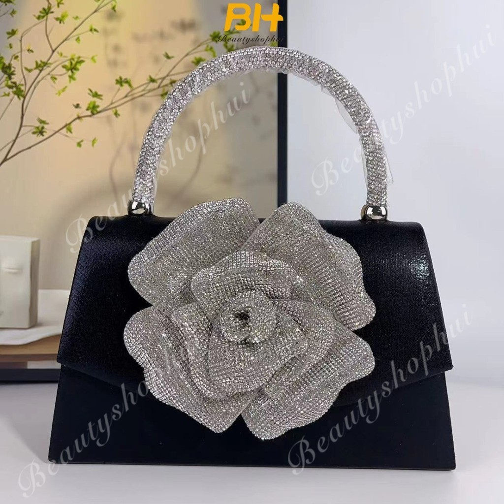 Diamond Rose Super Popular Banquet Bag Crossbody Bag Personality Hand ...